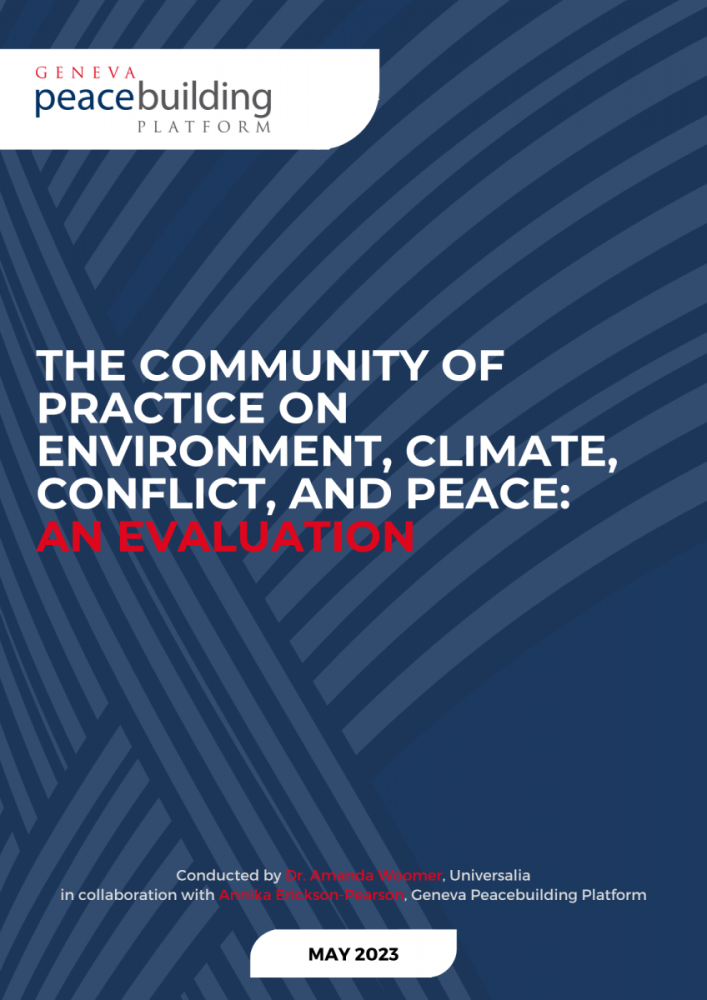 The Community of Practice on Environment, Climate, Conflict, and Peace ...